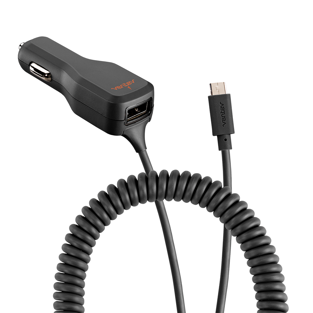 17W USB-A Car Charger and Connected Micro-USB-Cable – Ventev Mobility