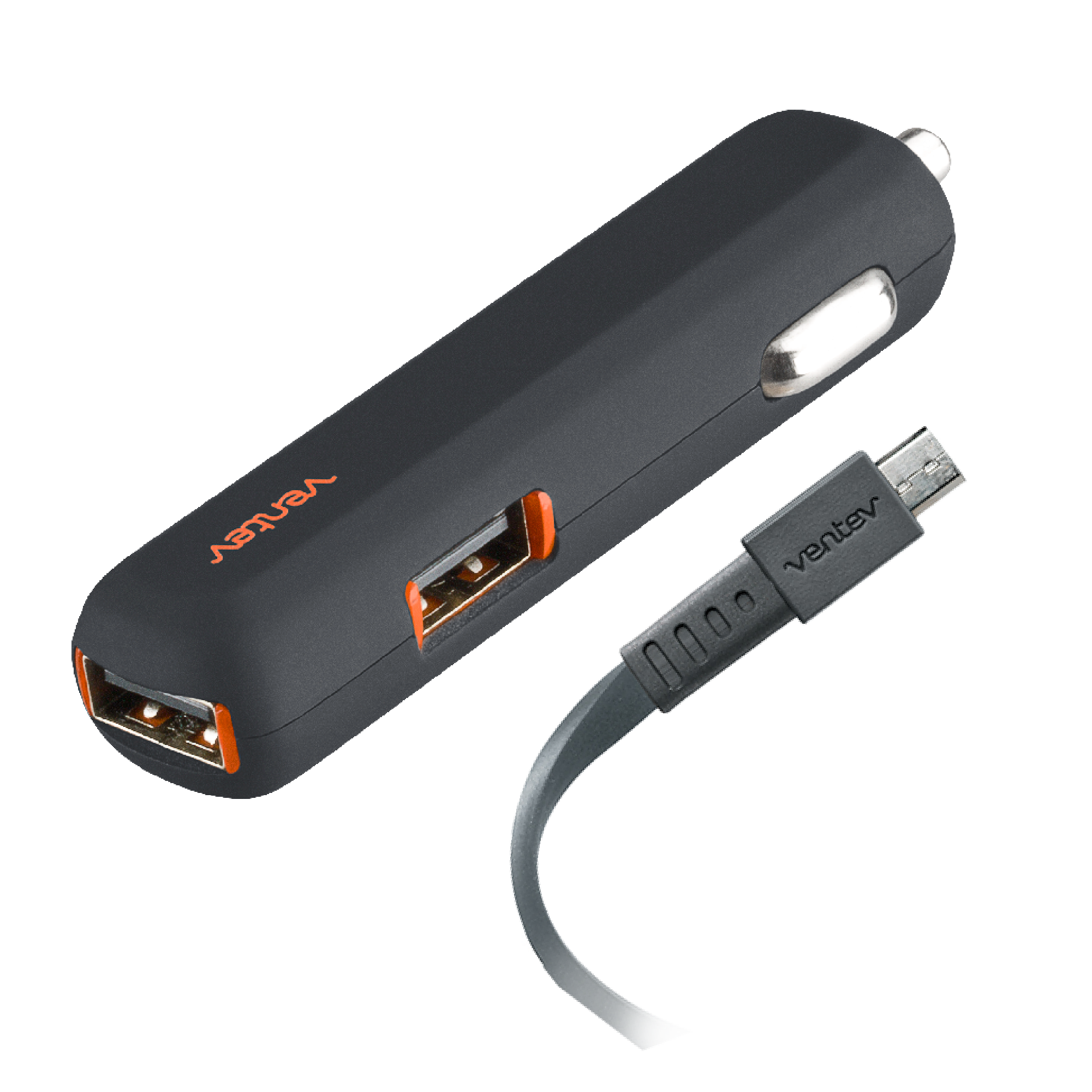 24W ULTRAFAST USB-A Dual Mini Car Charger and USB-A to Micro-USB Cable – Ventev Mobility